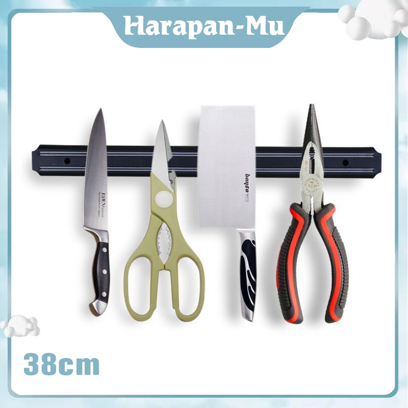 Jual 38 Cm Gantungan Pisau Ma Rak Pisau Magnet Tempat Pisau Dinding ...