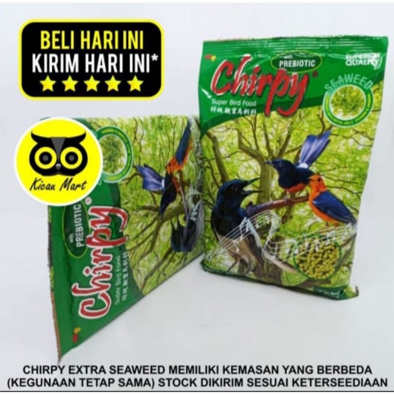 Jual chirpy hijau pur prebiotic seaweed voer pakan burung kicau murai ...