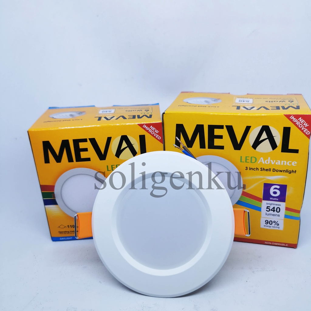 Jual Lampu Meval Led Advance 3"/6w Bulat Downlight Tempel plavon ...
