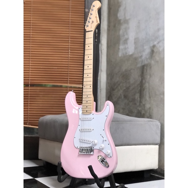 Jual GITAR ELEKTRIK ORIGINAL DIFERGIO WARNA YOUNG PINK | Shopee Indonesia