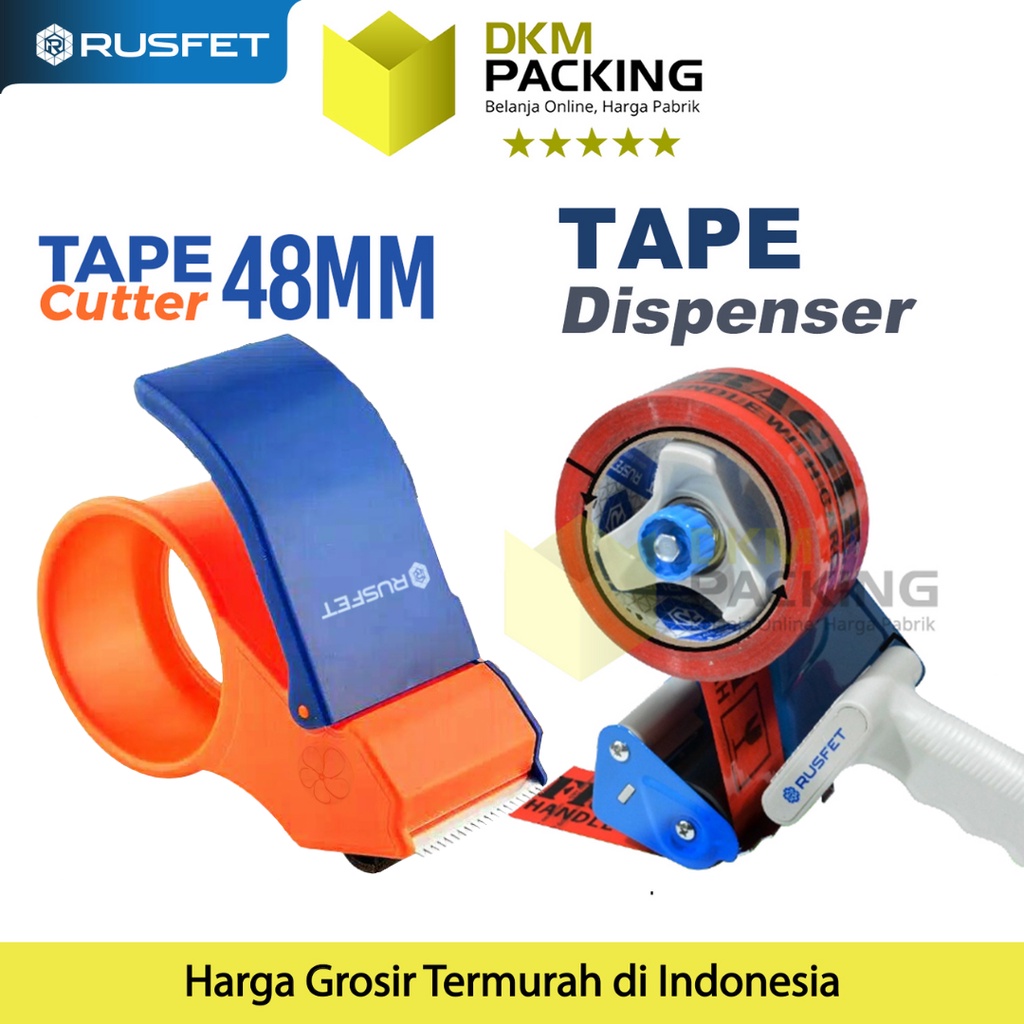 Jual Tape Dispenser RUSFET Alat Pemotong Lakban Isolasi Solatip Plakban ...