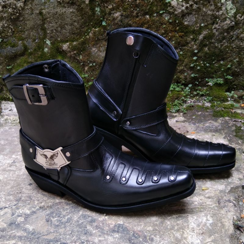 Jual SEPATU JENGGEL PRIA (SANCO) MODEL METAL KULIT ASLI BUATAN ...