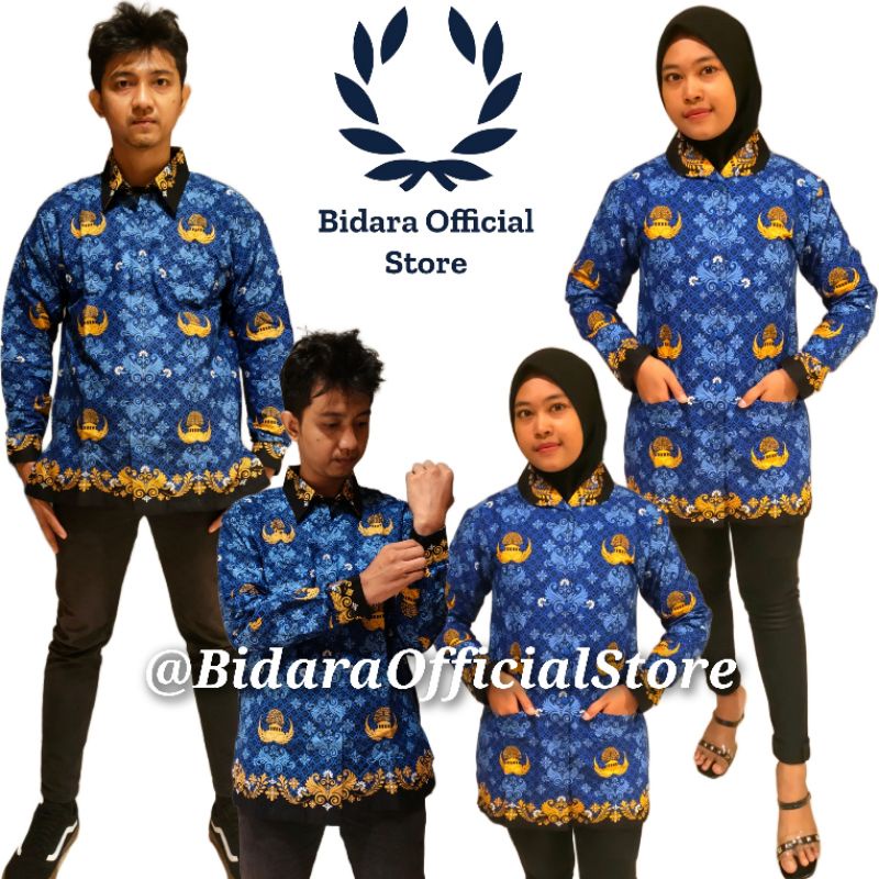 Jual READY‼️KORPRI BARU KERAH HITAM PREMIUM WANITA DAN PRIA READY STOCK/SERAGAM KORPRI BARU 2022 ...