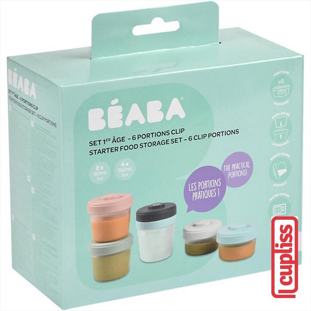 Jual BEABA Food Meal Storage Starter Set 6 Wadah MPASI | Shopee Indonesia