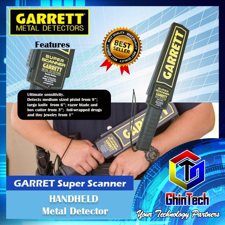 Jual GARRETT Super Scanner Security Handheld Metal Detector Alat ...