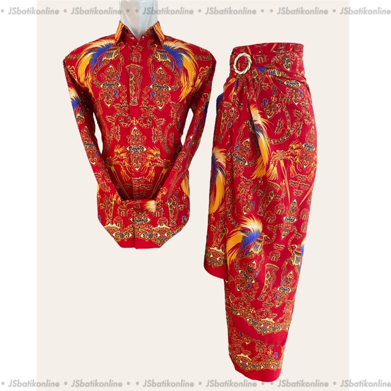 Jual SETELAN BATIK PAPUA!! Set batik couple kemeja + Kain batik Prada ...