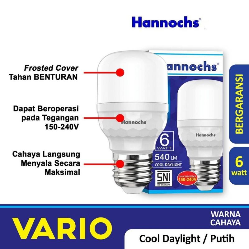 Jual hannochs Vario LED 6w 12w 18w 22w cahaya putih / lampu hannochs | Shopee Indonesia