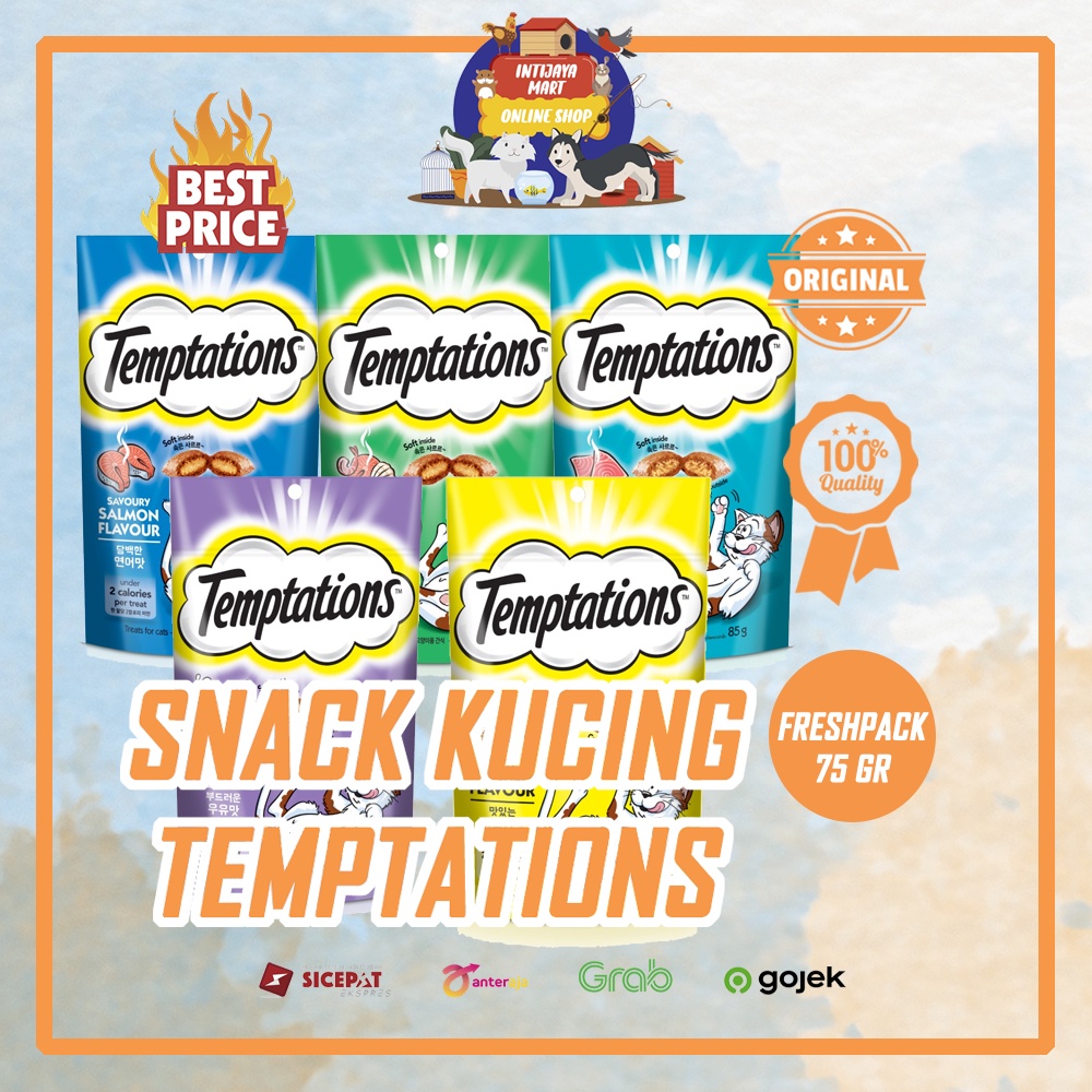 Jual Snack Kucing | Temptation 75gr | Shopee Indonesia