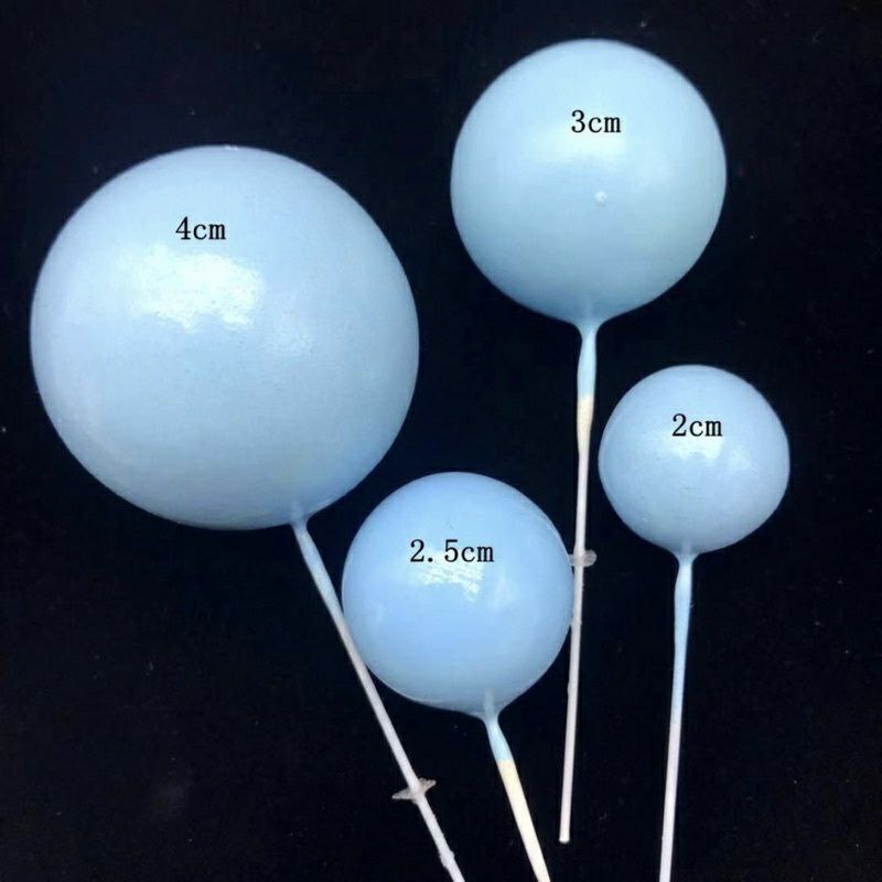 Jual 5PCS CAKE TOPPER BOLA BOLA PART 1 WARNA GOLD, SILVER, PINK, BIRU ...