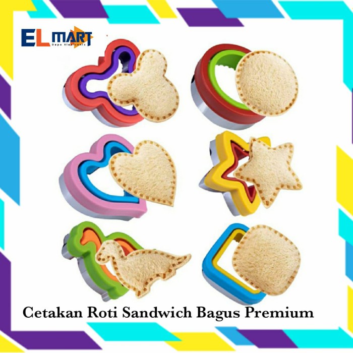 Jual Cetakan Roti Tawar Lucu Sandwich Bento Maker Pemotong Roti CBT07 ...