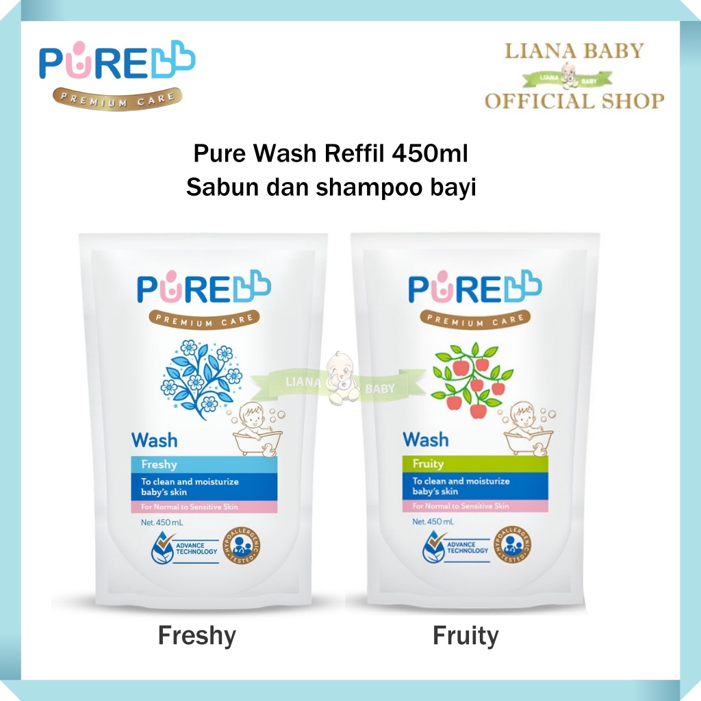 Jual PERA36 PURE BABY WASH BABY BATH REFILL SABUN BAYI 450 mL | Shopee ...