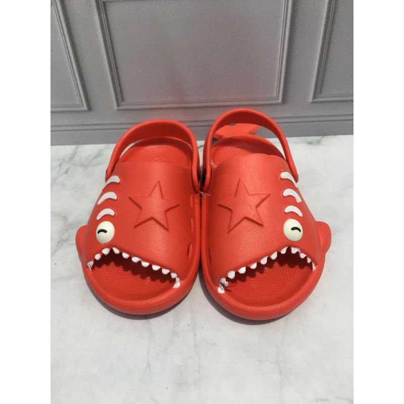 Jual DULUX SANDAL SLOP TALI BELAKANG MOTIF IKAN// SANDAL BAIM SLOP IKAN ...