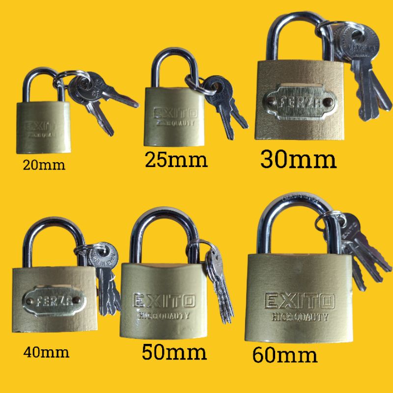 Jual GEMBOK KOPER/GEMBOK PER ukuran 20,25,30,40,50,60mm | Shopee Indonesia