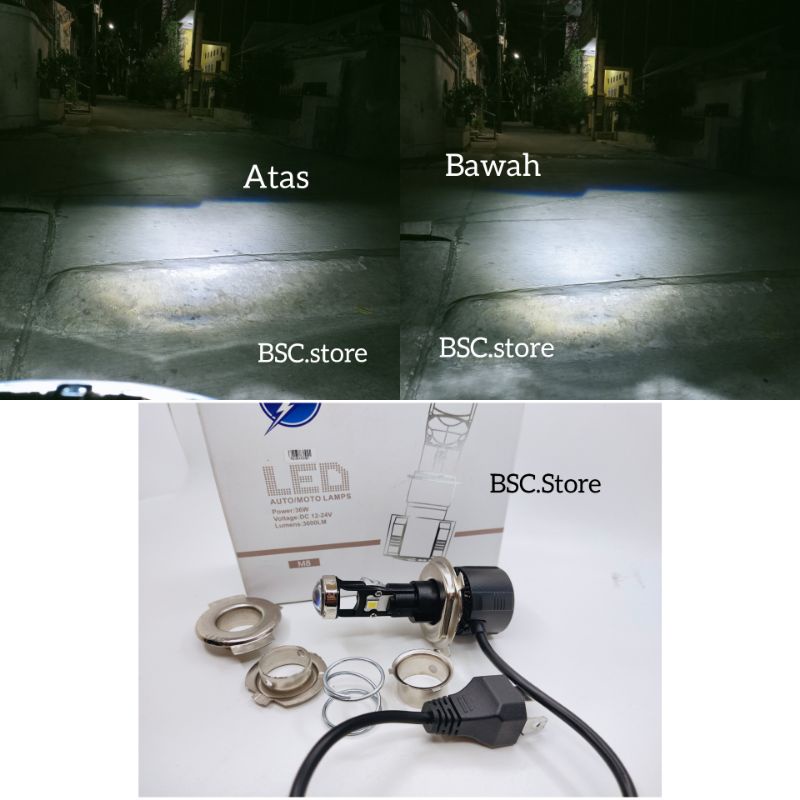 Jual Lampu utama led rtd m8 projector mini h6 h4 hs1 projie proji cut off | Shopee Indonesia