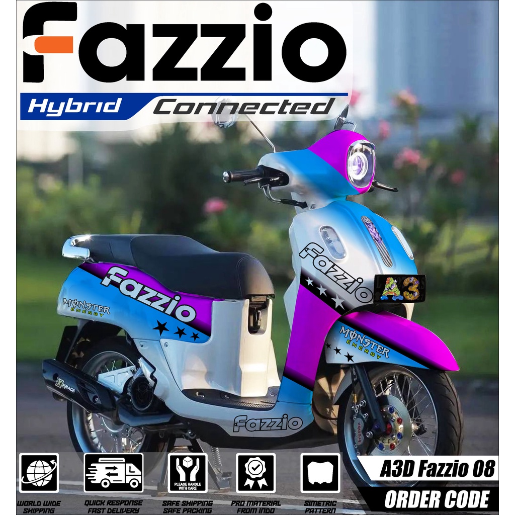 Jual Decal Sticker Fazzio Fullbody Decal Sticker YAMAHA FAZZIO keren ...