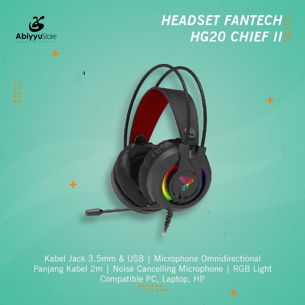 Jual Headset PC Fantech Chief II HG20 Jack 3.5mm & USB Gaming Headphone ...