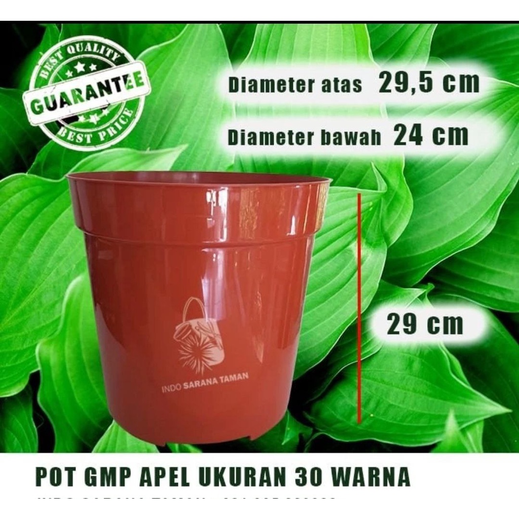 Jual POT GMP APEL 30 MERAH BATA Pot Tanaman Pot Tinggi Pot Bunga Pot ...
