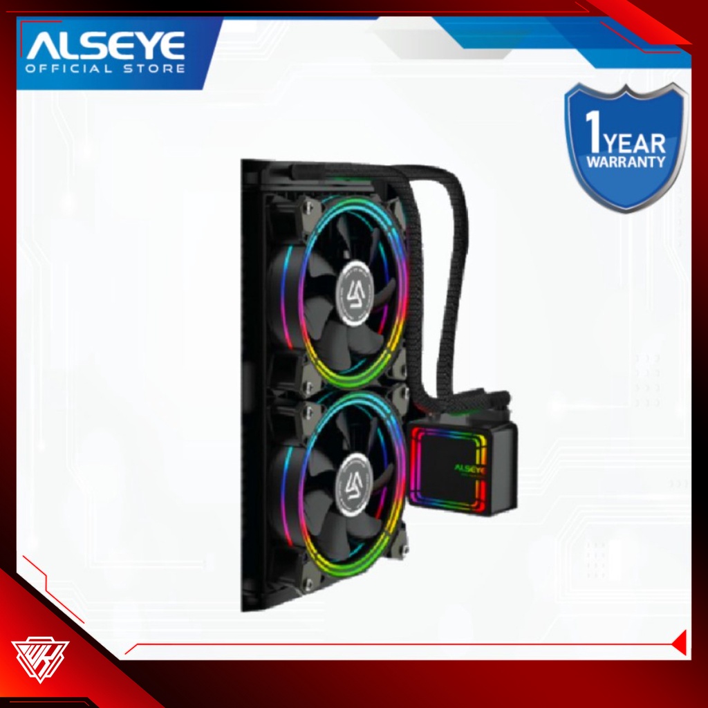 Jual Alseye Double Fan Liquid Cooler H240 RGB Black Series Halo ...