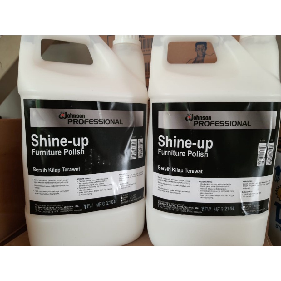 Jual Shine Up Johnson 2 Liter Furniture Polish Pembersih kayu dan kulit ...