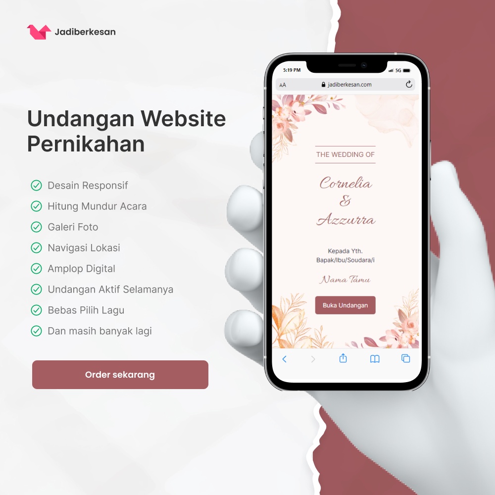 Jual Undangan Digital Website Pernikahan Elegan | Undangan Website ...