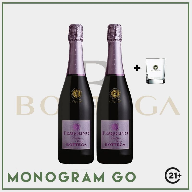 Jual Bottega Fragolino Rosso Spumante Italian Wine 750ml (2 Bottles + 1 ...