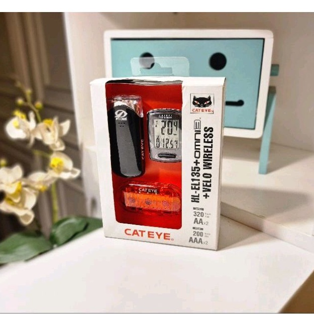 Jual CAT EYE PAKET MURAH Wireless Velo Speedometer Lampu Depan HL-EL135 ...