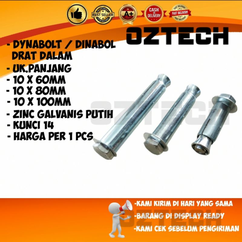 Jual Dinabol / dynabolt kepala 10 kunci 14 drat dalam | Shopee Indonesia