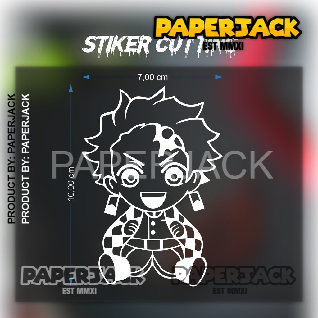 Jual STICKER CUTTING ANIME TANJIRO CHIBI STIKER AKSESORIS KEREN ...