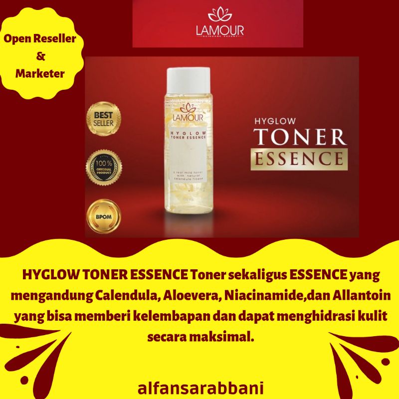 Jual TONER ESSENCE||TONER PENCERAH WAJAH||HYGLOW TONER ESSENCE LAMOUR ...