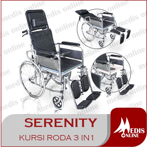 Jual Kursi Roda 3in1 Sella KY609GC Tidur Duduk Toilet KY 609 GC 3 in 1 ...