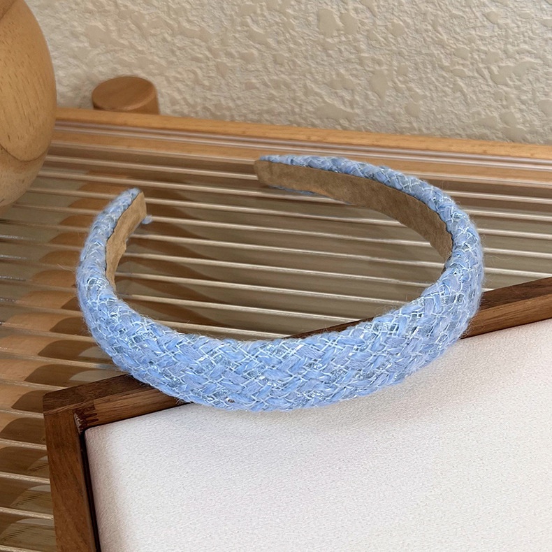 Jual BANDO MOTIF KNIT TEKSTUR ANYAMAN BENDO KAIN GLAMOR MEWAH RAMBUT ...