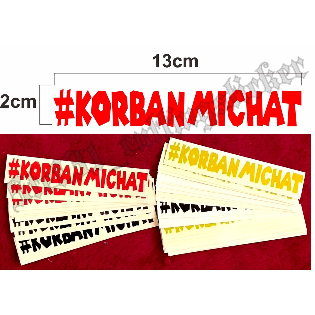Jual Stiker cutting korban michat, sticker korban michat viral keren ...