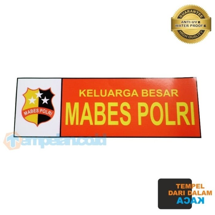 Jual STIKER KELUARGA BESAR MABES POLRI (TEMPEL DALAM KACA) | Shopee ...