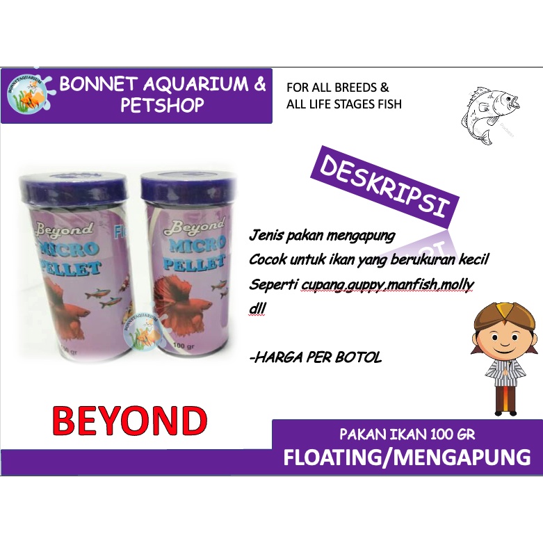 Jual PELET IKAN PAKAN IKAN BEYOND MICRO FLOATING MENGAPUNG 100GR ...