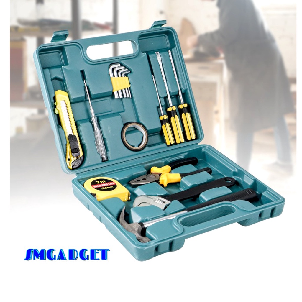 Jual DTBird Alat Set Perkakas Palu Tang Obeng Kunci Pas Cutter 15in1 ...