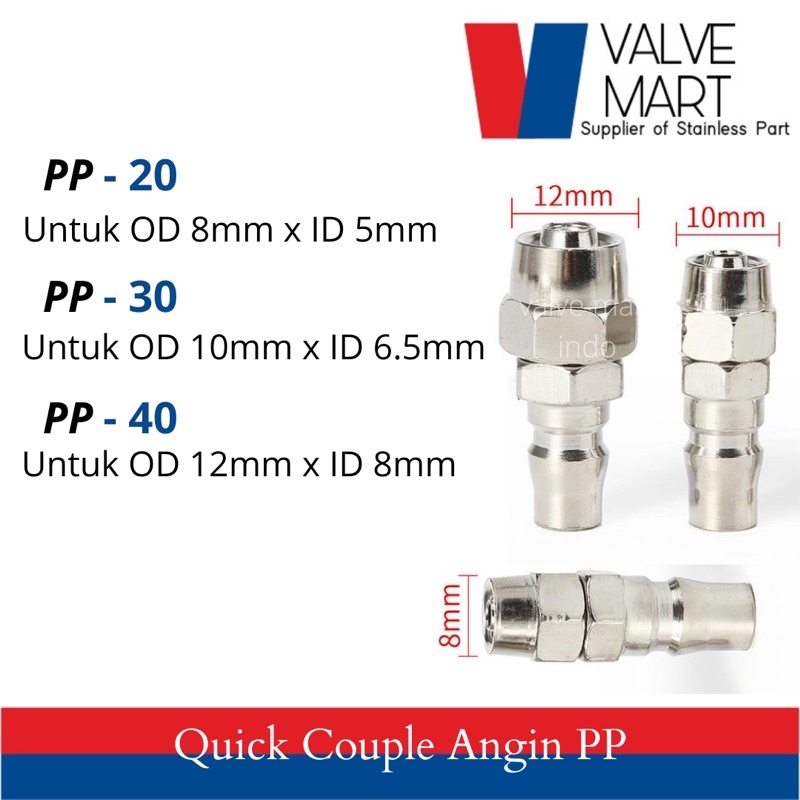 Jual Quick Coupler Angin Type PP20 , PP30 , PP40 | Shopee Indonesia
