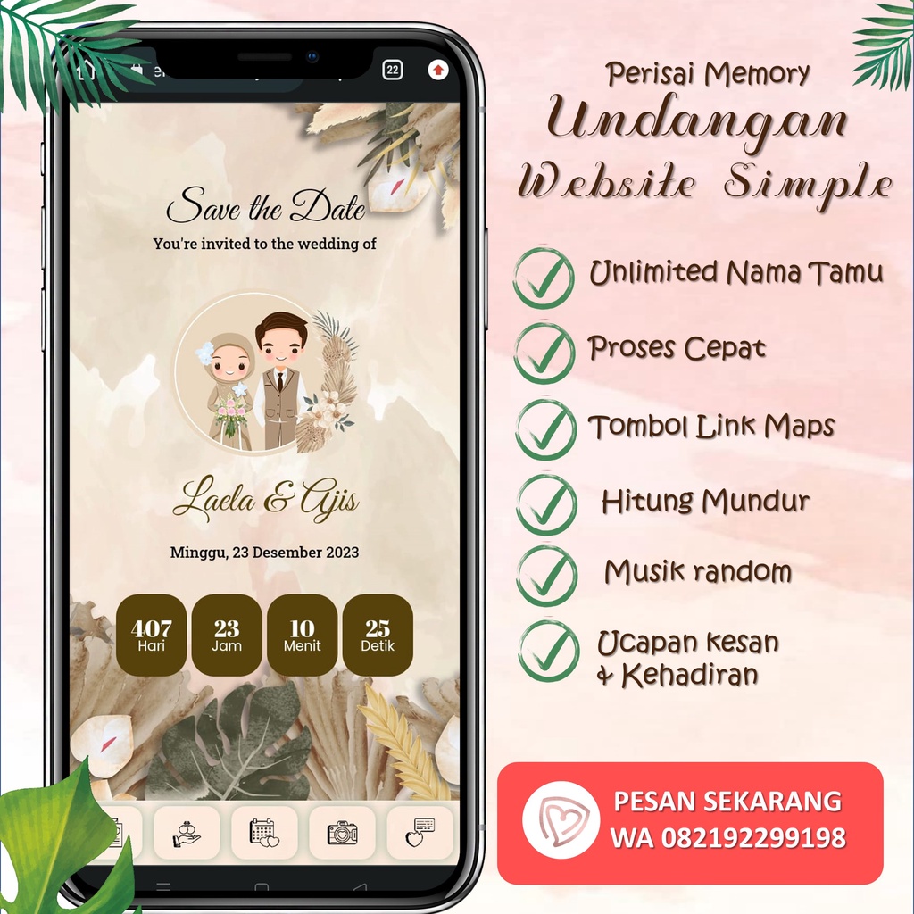 Jual Undangan Digital Web Website Simple Undangan Pernikahan Online ...