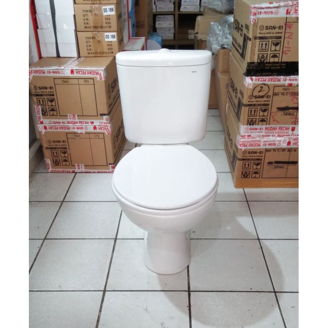 Jual Kloset Duduk Toto CW53J Single Flush Otomatis | Shopee Indonesia
