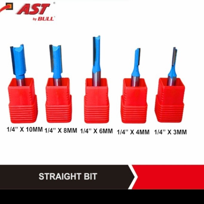 Jual mata router straight bit Ast 1/4 x 12mm | Shopee Indonesia