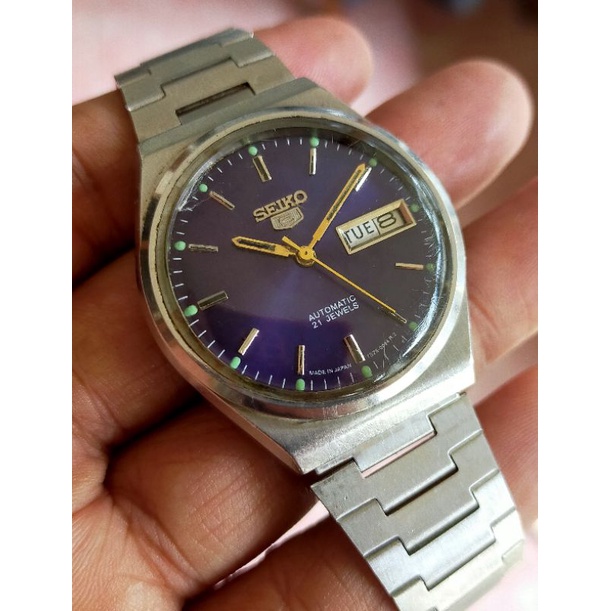 Jual Jam Tangan Seiko Automatic Japan Vintage Blue Dial. | Shopee Indonesia