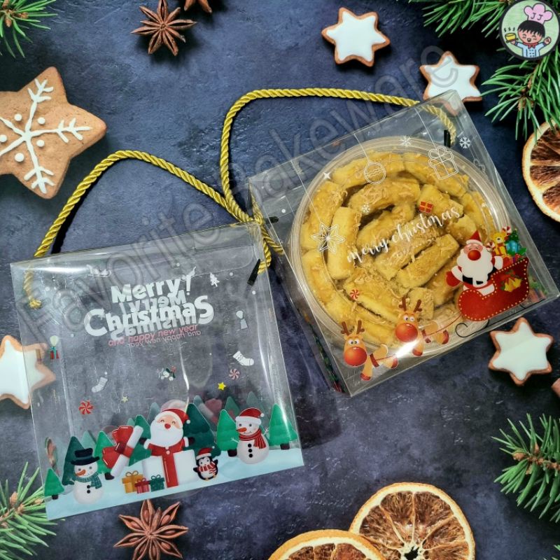 Jual Kotak Mika Natal Dus Kue Kering Cookie Biskuit Christmas Hamper ...