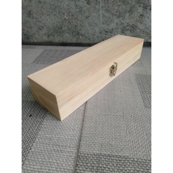 Jual box kayu ukuran dalam 47 x 20 x 7 cm vernis clear | Shopee Indonesia