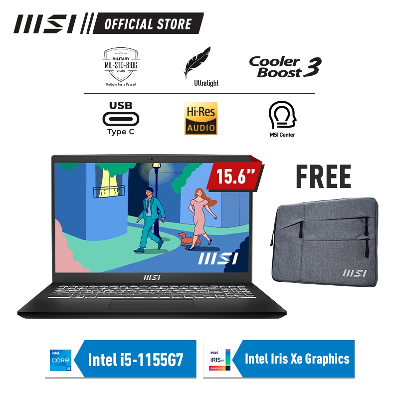 Jual MSI Modern 15 B11M i5-1155G7 512GBSSD 8GB Irish Xe 15.6" W11Home ...