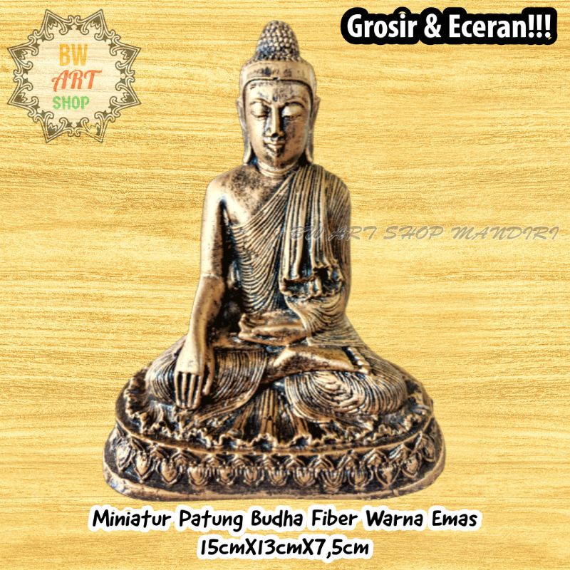 Jual MINIATUR PATUNG BUDHA FIBER | HIASAN AKUARIUM | PATUNG AKUARIUM ...