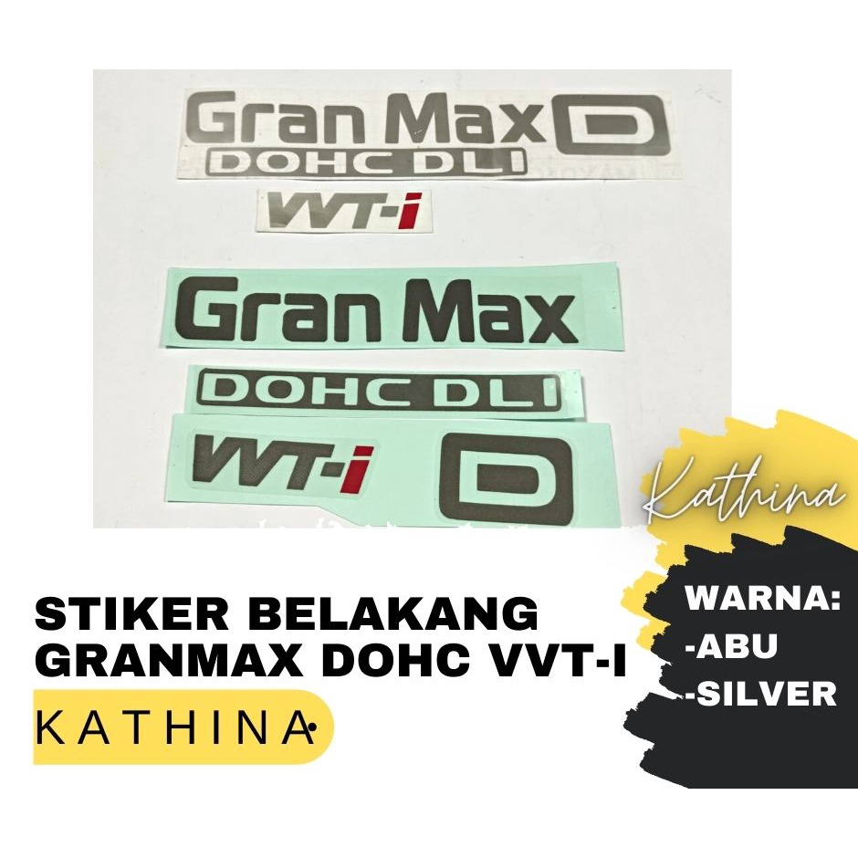 Jual Stiker Belakang Grand Max Sticker Tulisan Gran Max DOHC DLI VVT-i ...