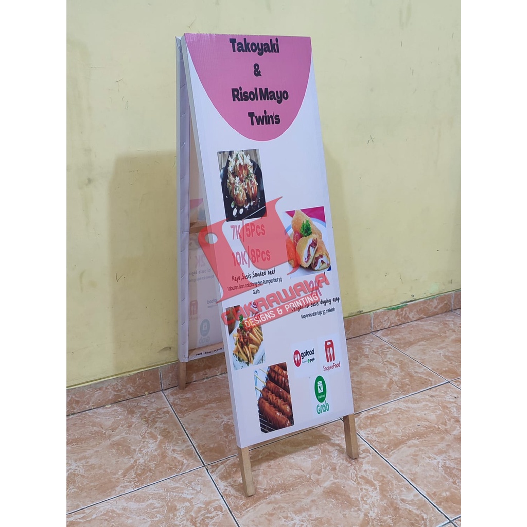 Jual STAND BANNER KAYU UKURAN 30 X 100 - A BANNER RANGKA KAYU ...