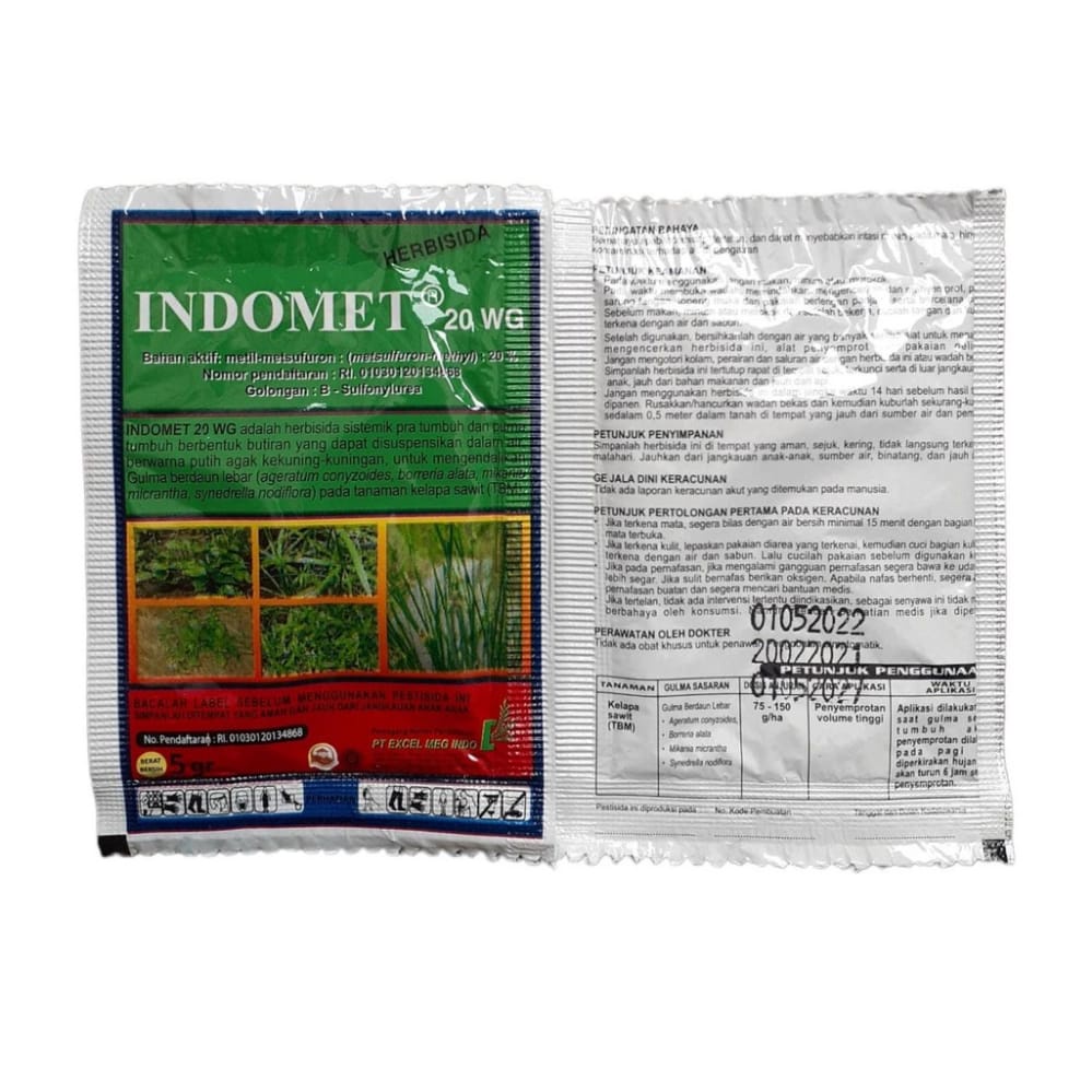 Jual Indomet 20 WG 5 Gram Herbisida Metil Metsulfuron 20% Excel Meg ...