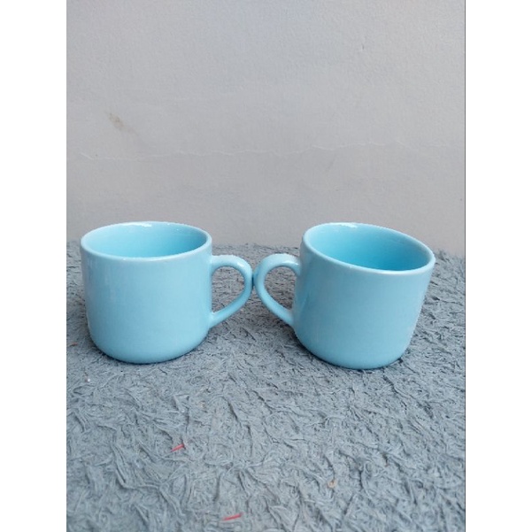 Jual MUG TEA-GELAS TEH-CANGKIR TEH KERAMIK MURAH-WARNA BIRU | Shopee ...