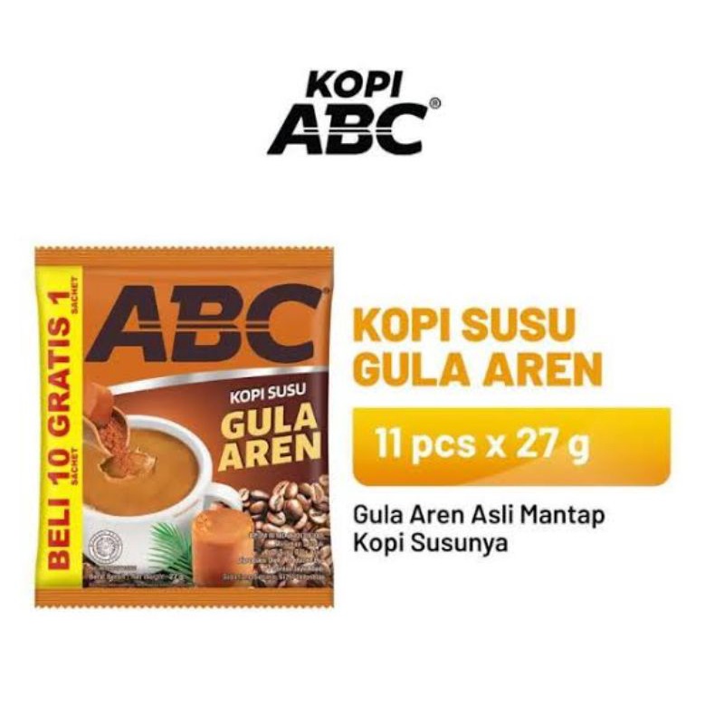Jual ABC Kopi Susu Gula Aren Sachet 27 gram | Shopee Indonesia