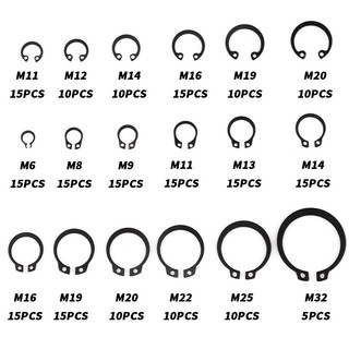 Jual Snap C Ring C Clip Circlip Carbon Steel 225 pcs Ukuran 6~32 mm ...